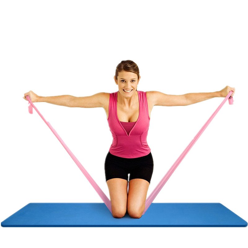 1500mmx150mmx0.35mm Elastic Yoga Rubber Exercise Fitness Band Belt (blue)