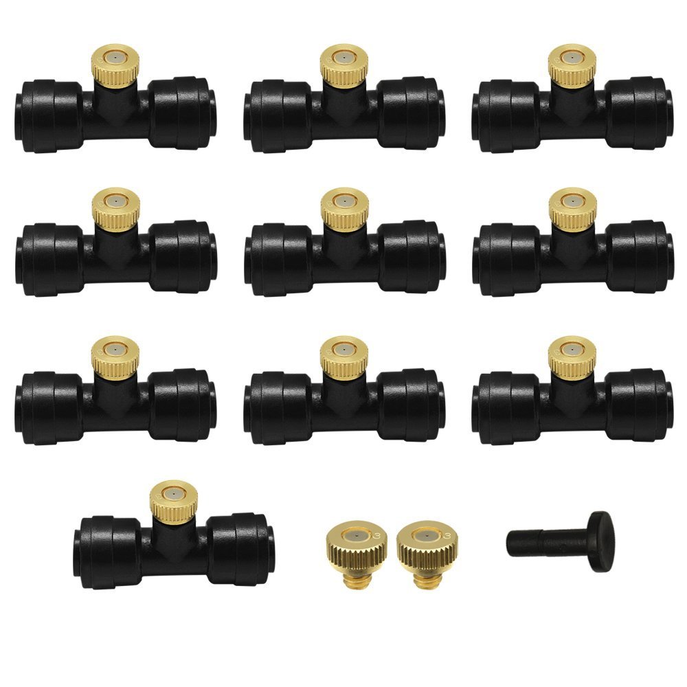 Black Quick Insert Spray Seat Plug Low Pressure Brass Atomizing Spray ...