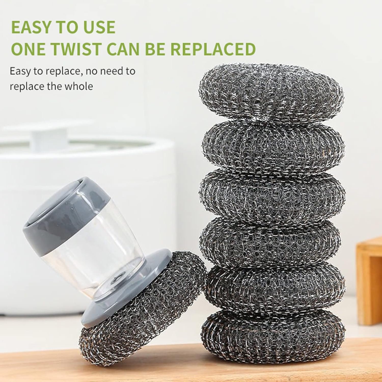 Automatic Liquid Adding And Washing Pot Brush (Replace ball)