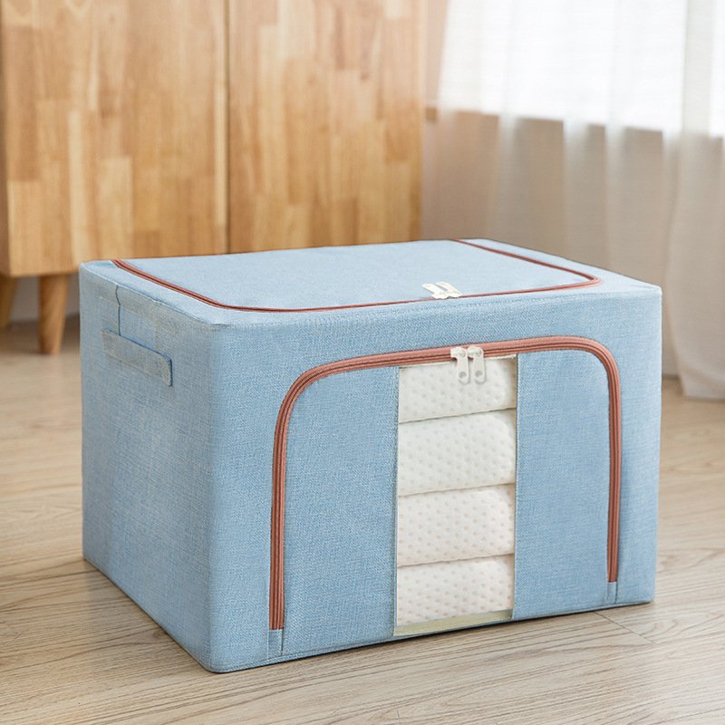 Foldable Waterproof Storage Box, Clothes And Quilts Storage Box (Blue ...
