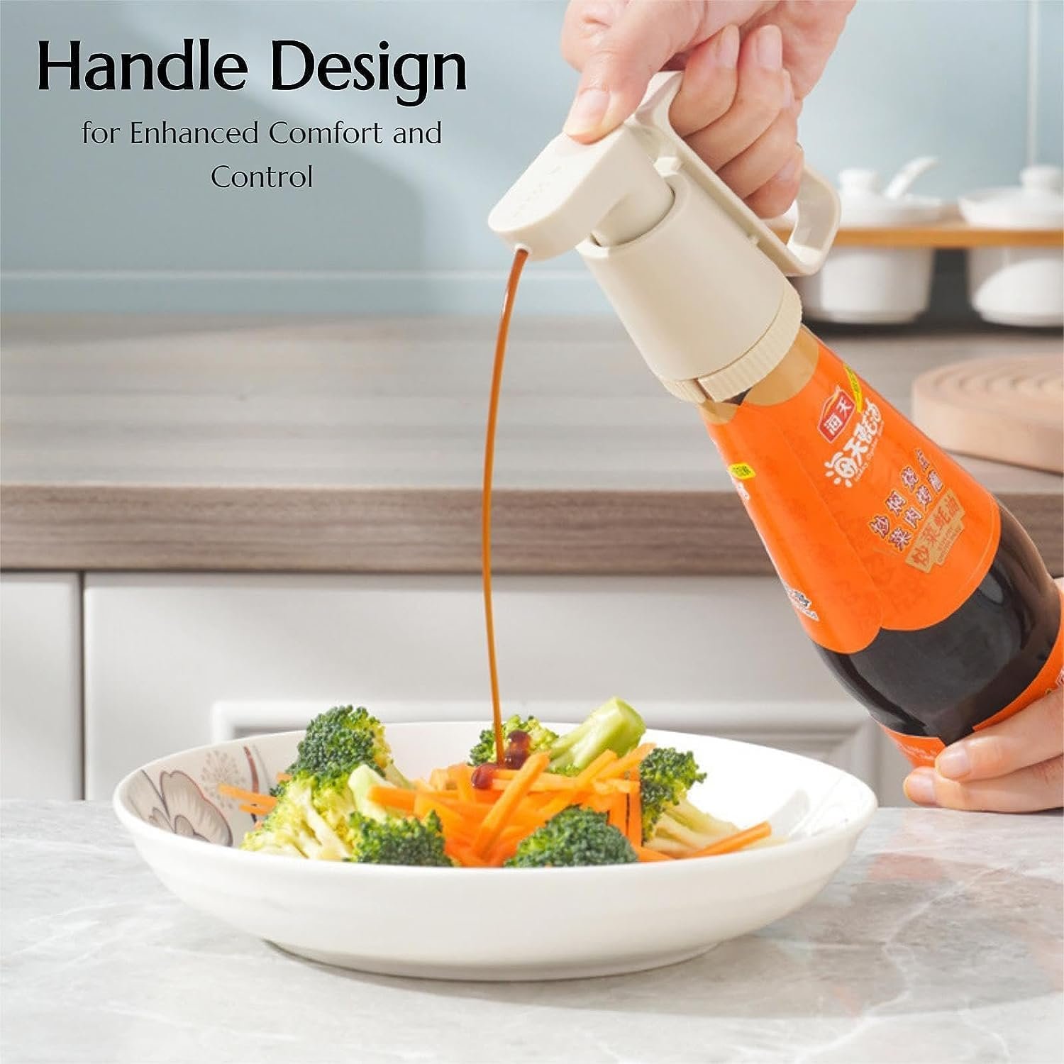 Portable Oyster Sauce Squeezer Kitchen Tomato Sauce Squeezer (White)