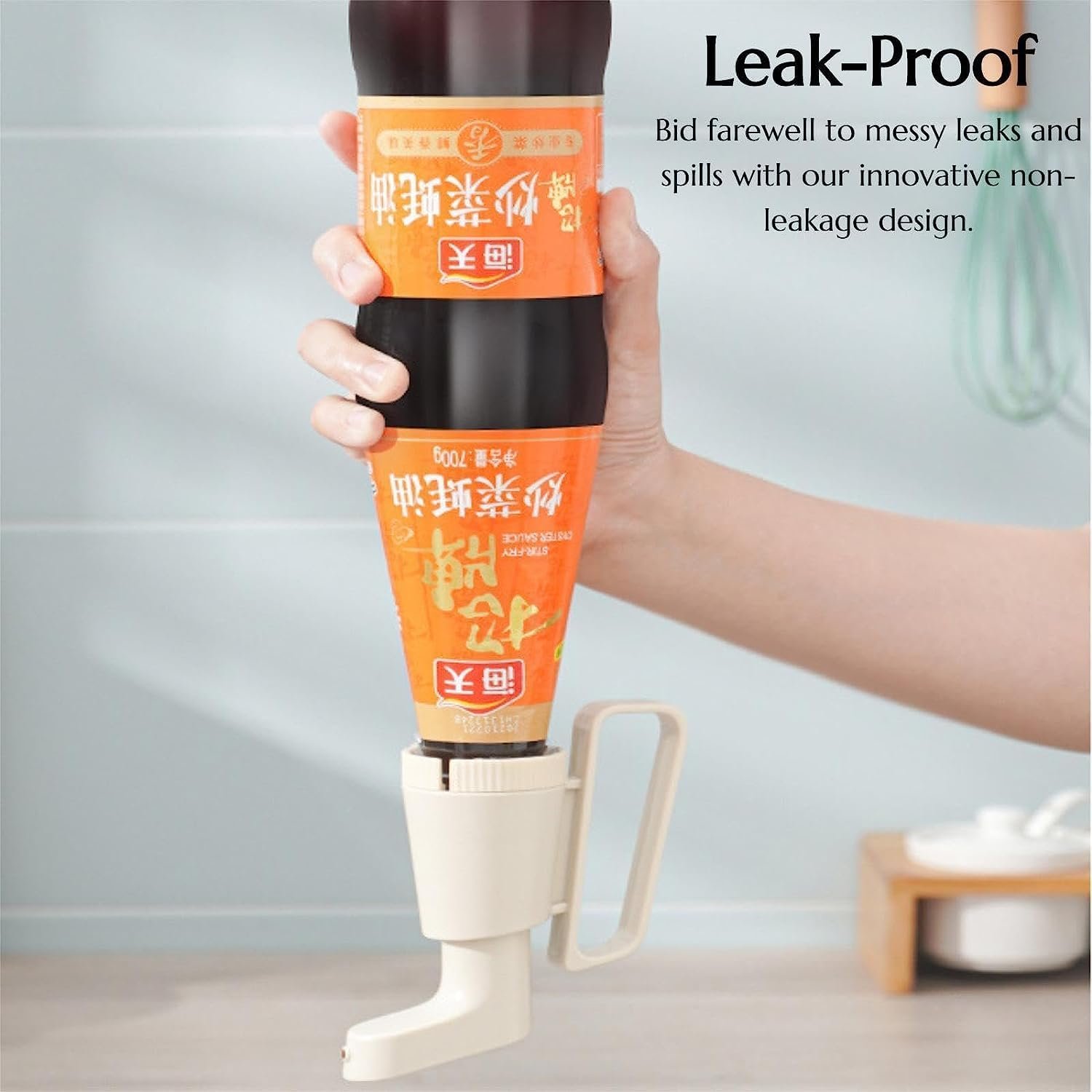 Portable Oyster Sauce Squeezer Kitchen Tomato Sauce Squeezer (White)