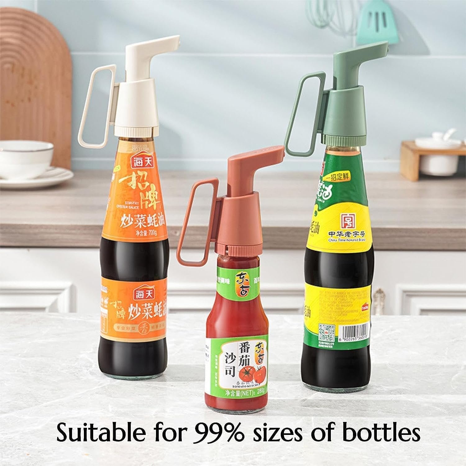 Portable Oyster Sauce Squeezer Kitchen Tomato Sauce Squeezer (White)