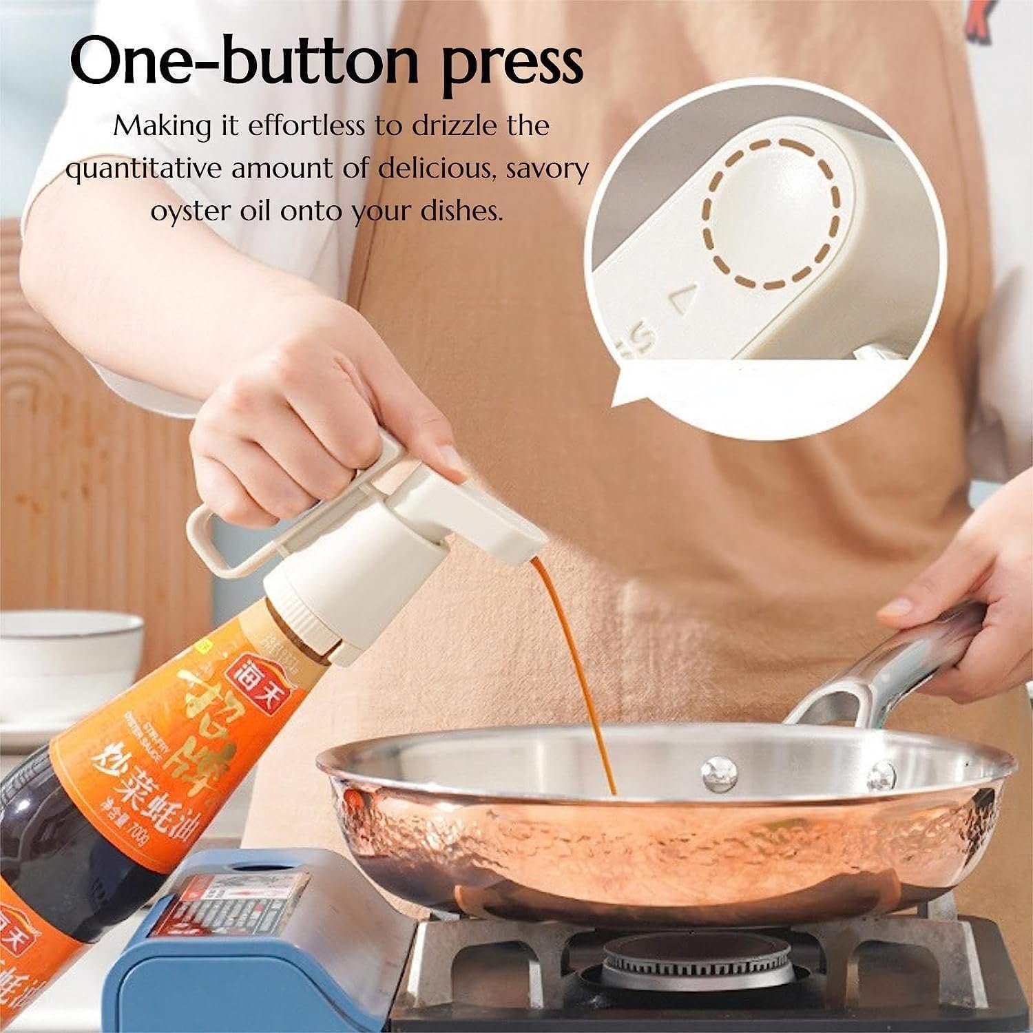 Portable Oyster Sauce Squeezer Kitchen Tomato Sauce Squeezer (White)
